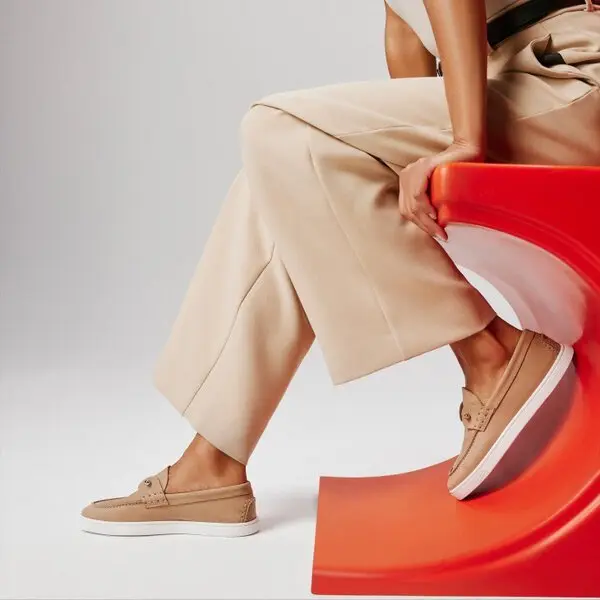 CHRISTIAN LOUBOUTIN Chambeliboat Slip-on Boat Shoes - Nude