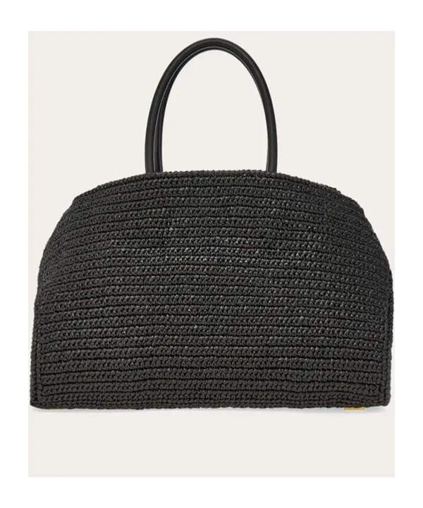 FERRAGAMO Woven Top Handle Handbag