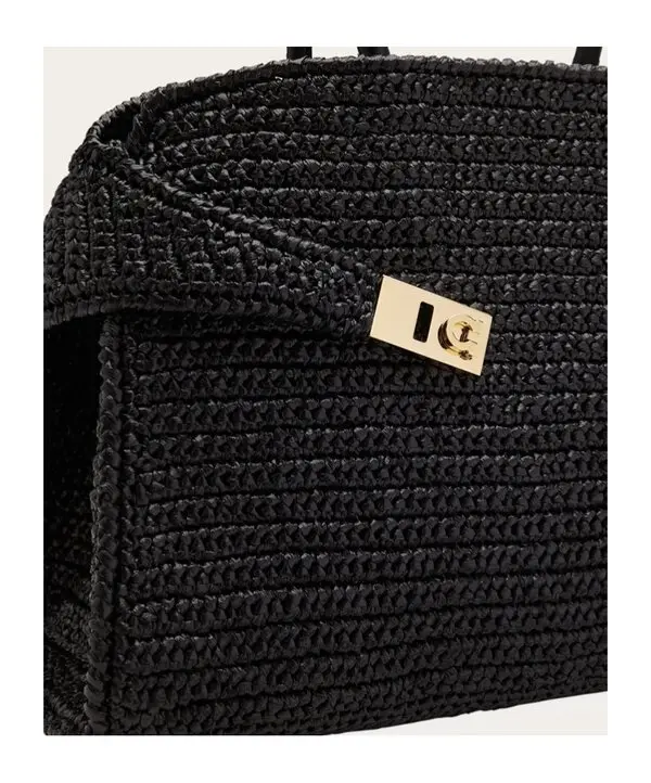 FERRAGAMO Woven Top Handle Handbag