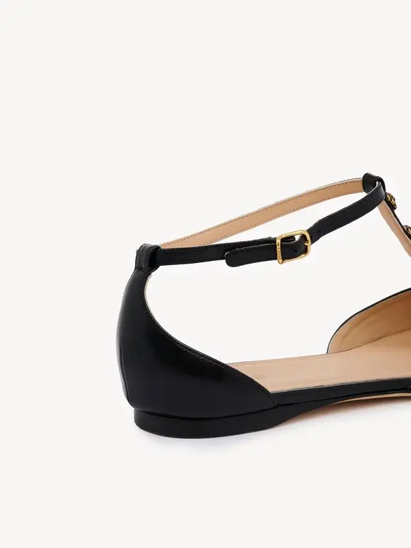 Chloé Celeste Ballet Flats With Stud Embellishments - Black