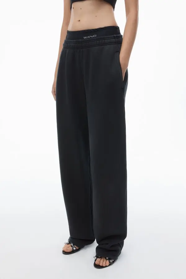 Alexander Wang Layered Elasticated-waist Pants - Black