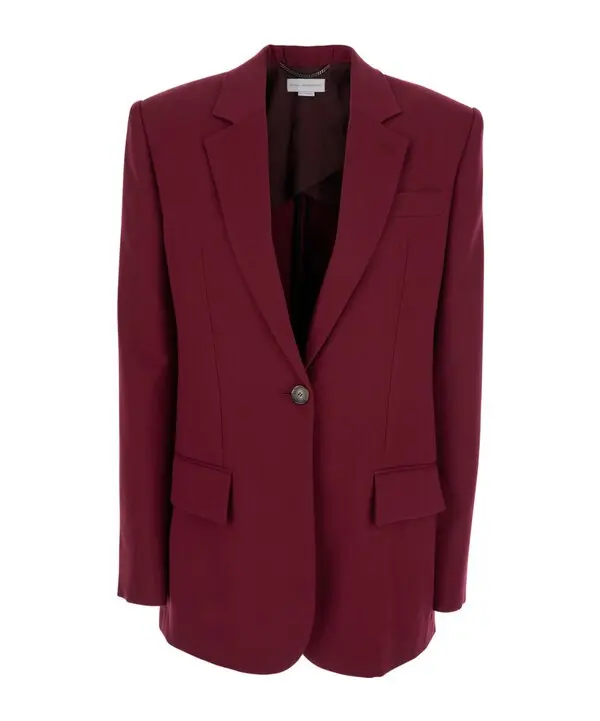 Stella McCartney Single-breasted Flannel Jacket - Red