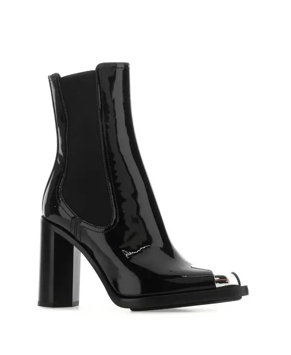 Alexander McQueen Block Heel Ankle Boots