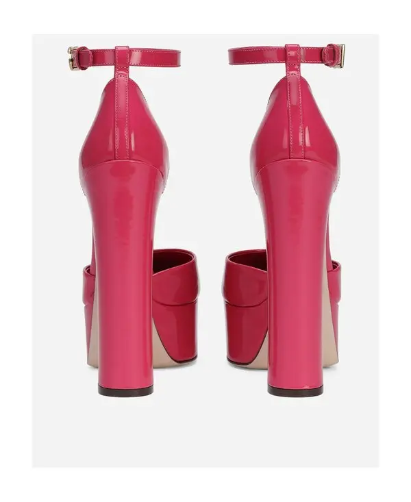 Dolce & Gabbana Polished Platform Mules