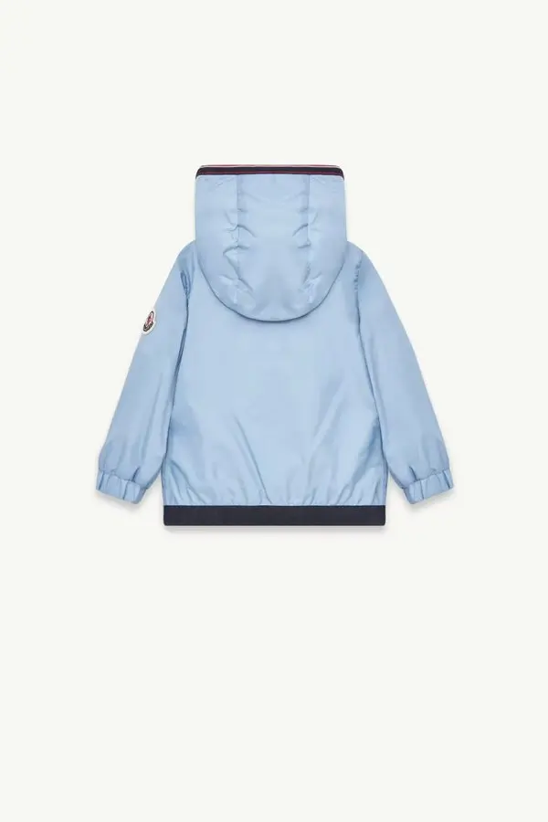 Moncler Hooded Zip-up Rain Jacket - Light Blue