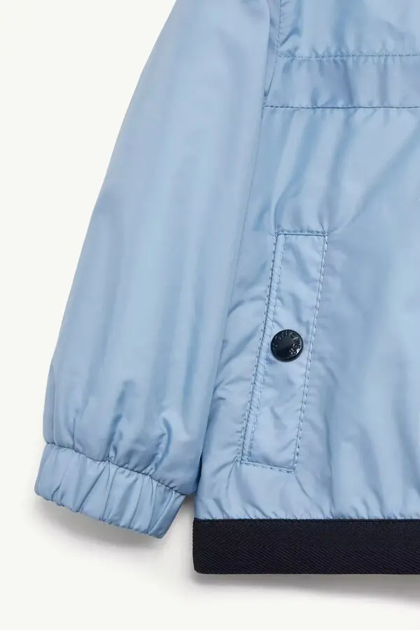 Moncler Hooded Zip-up Rain Jacket - Light Blue