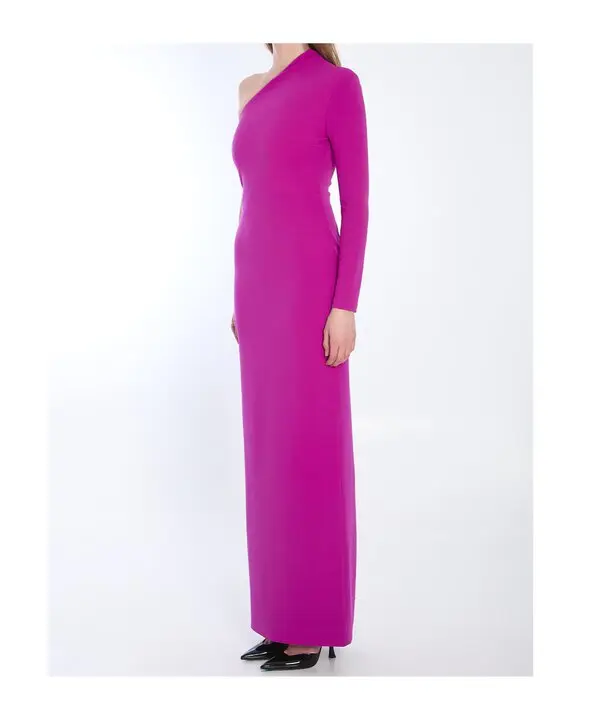 Solace London Asymmetrical One-shoulder Maxi Dress With Slit