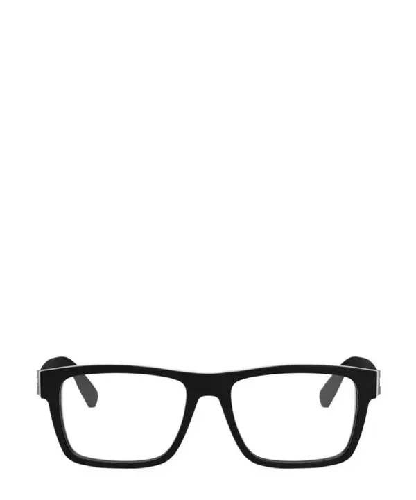 BVLGARI Rectangular Full-rim Eyeglasses - Black
