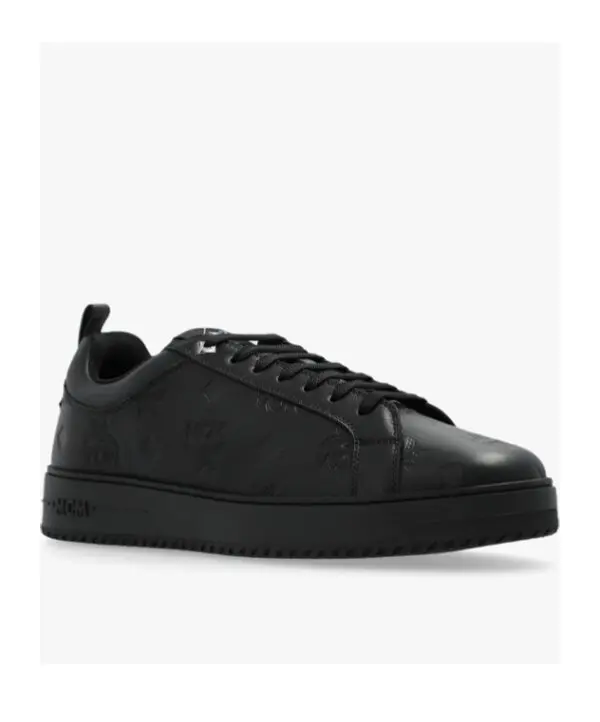 Mcm Embossed Lace-up Low-top Sneakers