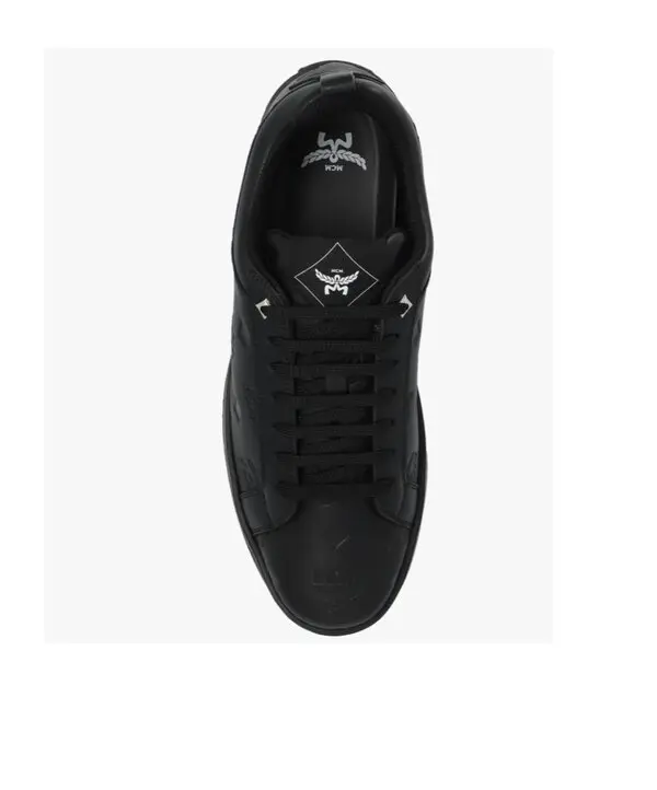 Mcm Embossed Lace-up Low-top Sneakers