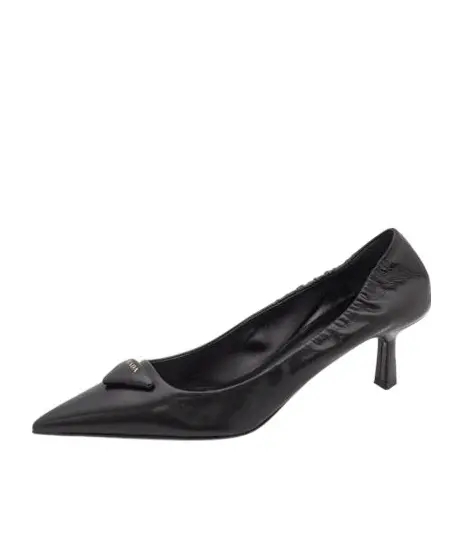 Prada Pointed-toe Pumps With Logo Detail