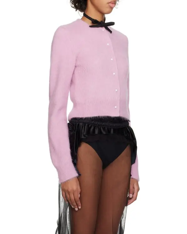 MAISON MARGIELA Cropped Knitted Cardigan - No