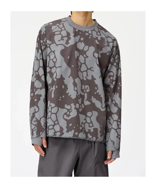 GOLDWIN Crew Neck Long Sleeve Sweater With Spiral Construction And Thumb Holes