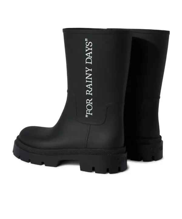 Off-White Printed Round Toe Boots
