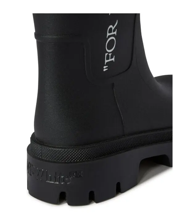 Off-White Printed Round Toe Boots