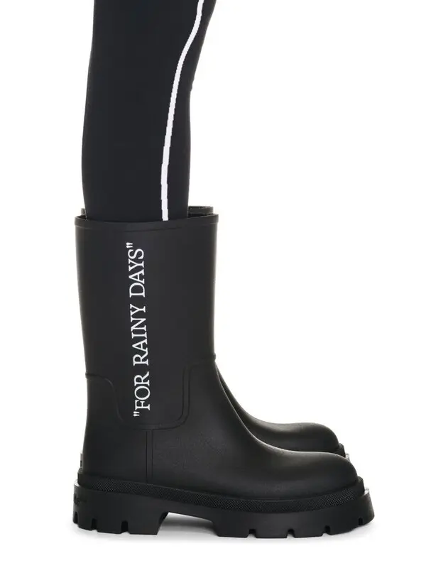 Off-White Printed Round Toe Boots