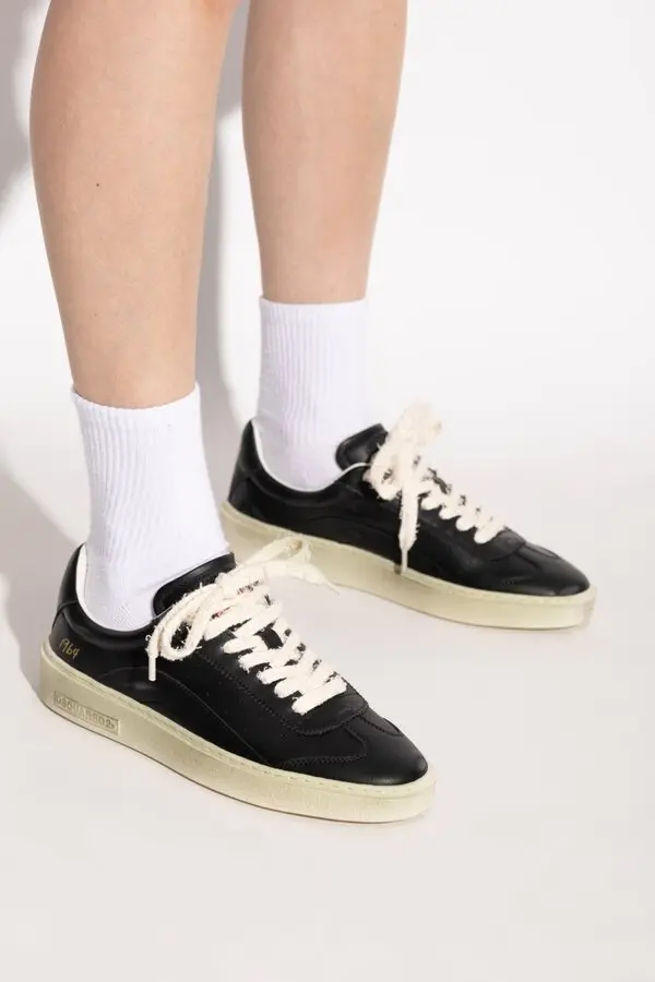 Dsquared2 Rider" Distressed Lace-up Low Top Sneakers - Black