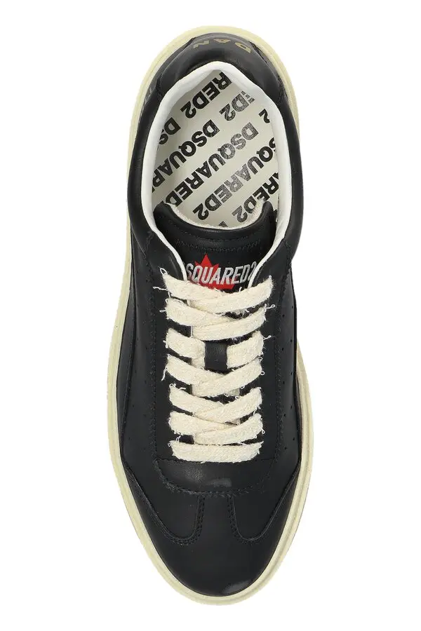 Dsquared2 Rider" Distressed Lace-up Low Top Sneakers - Black