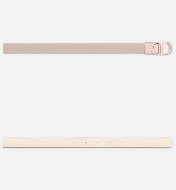 Dior 30 Montaigne Reversible Leather Belt With Cd Buckle - Pink/light Ivory