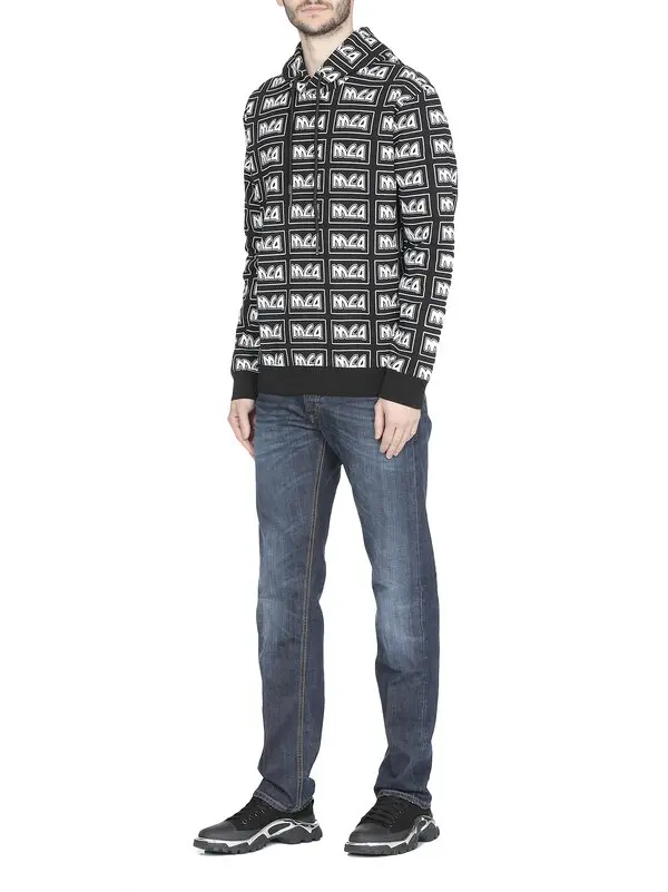 Alexander McQueen Printed Logo Hooded Sweater
