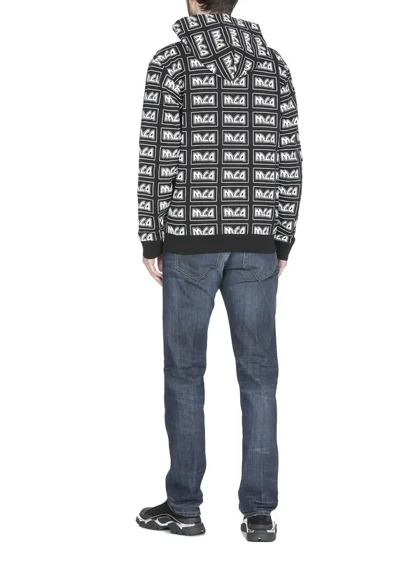 Alexander McQueen Printed Logo Hooded Sweater