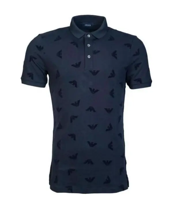 Emporio Armani Logo Polo Shirt - Black