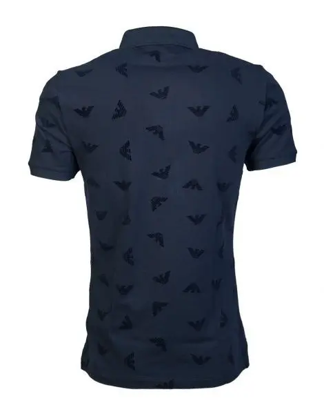 Emporio Armani Logo Polo Shirt - Black