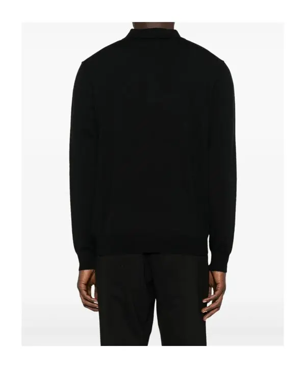 Etro Logo Embroidered Knit Polo Shirt - Black