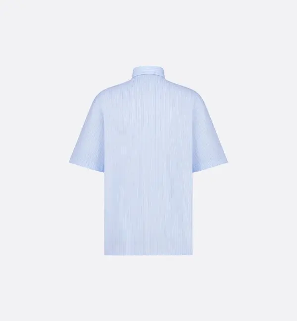 Dior Short-sleeved Shirt With Diorling Embroidery - Blue
