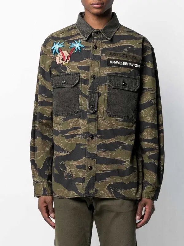 DIESEL® Graphic Patch Camouflage Shirt