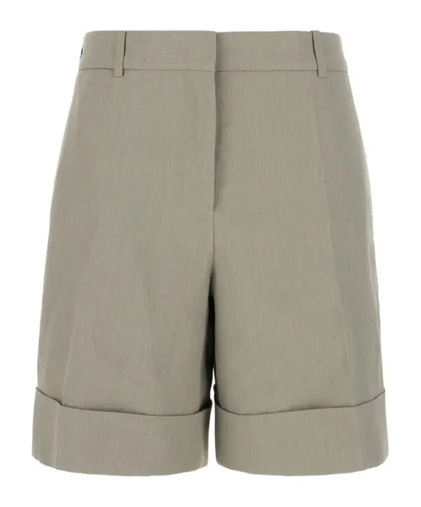 JIL SANDER Tailored Linen Shorts - Nude