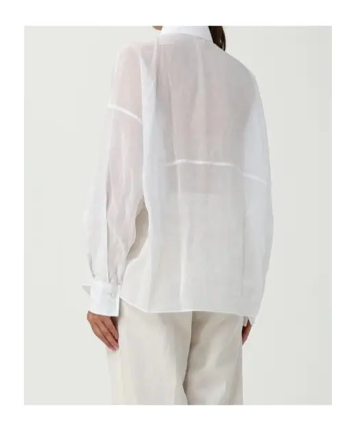Brunello Cucinelli Monili Embellished Shirt - White