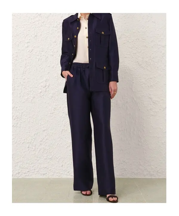 Zimmermann Wide-leg Elasticated Waist Trousers