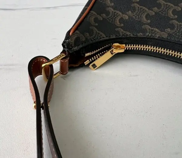Celine Ava Bag In Triomphe Canvas And Calfskin