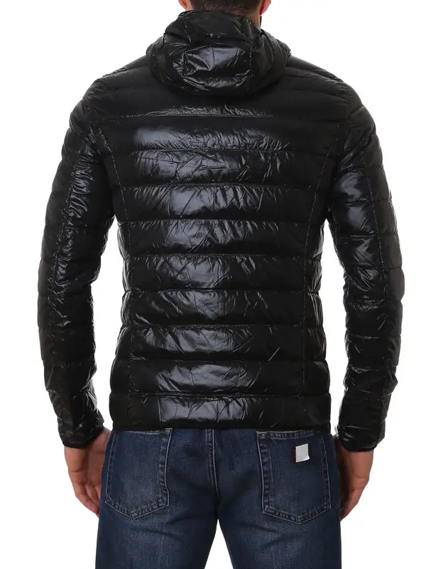 EA7 Quilted Down Jacket With Logo Detail