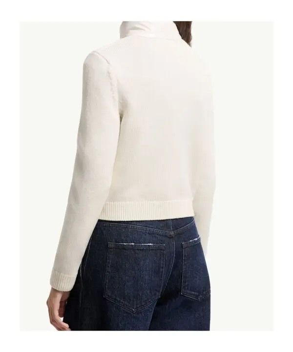 Moncler Padded Zip-up Cardigan With Down Filling - White