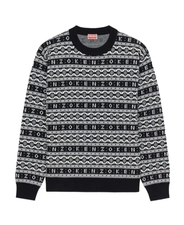 Kenzo Logo Jacquard Knit Long-sleeved Jumper