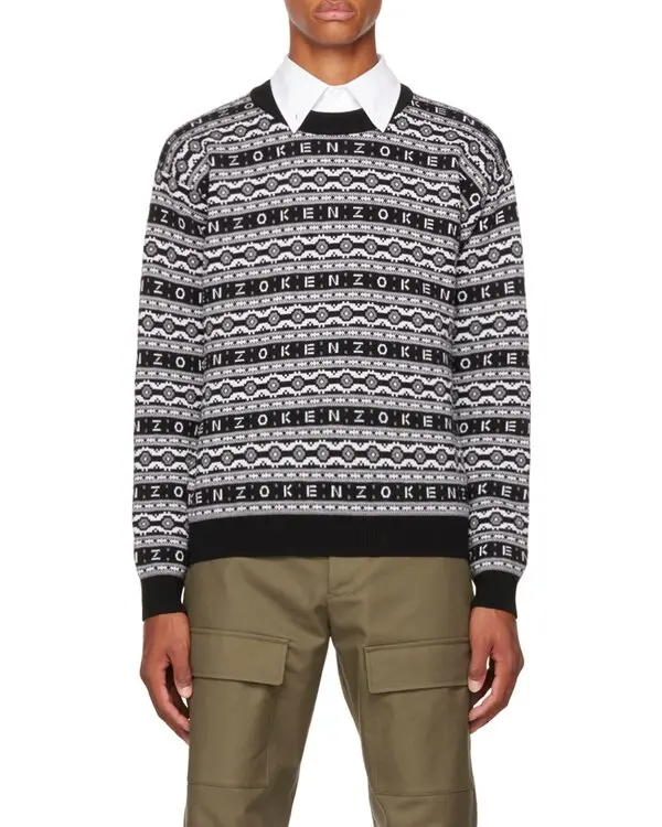 Kenzo Logo Jacquard Knit Long-sleeved Jumper