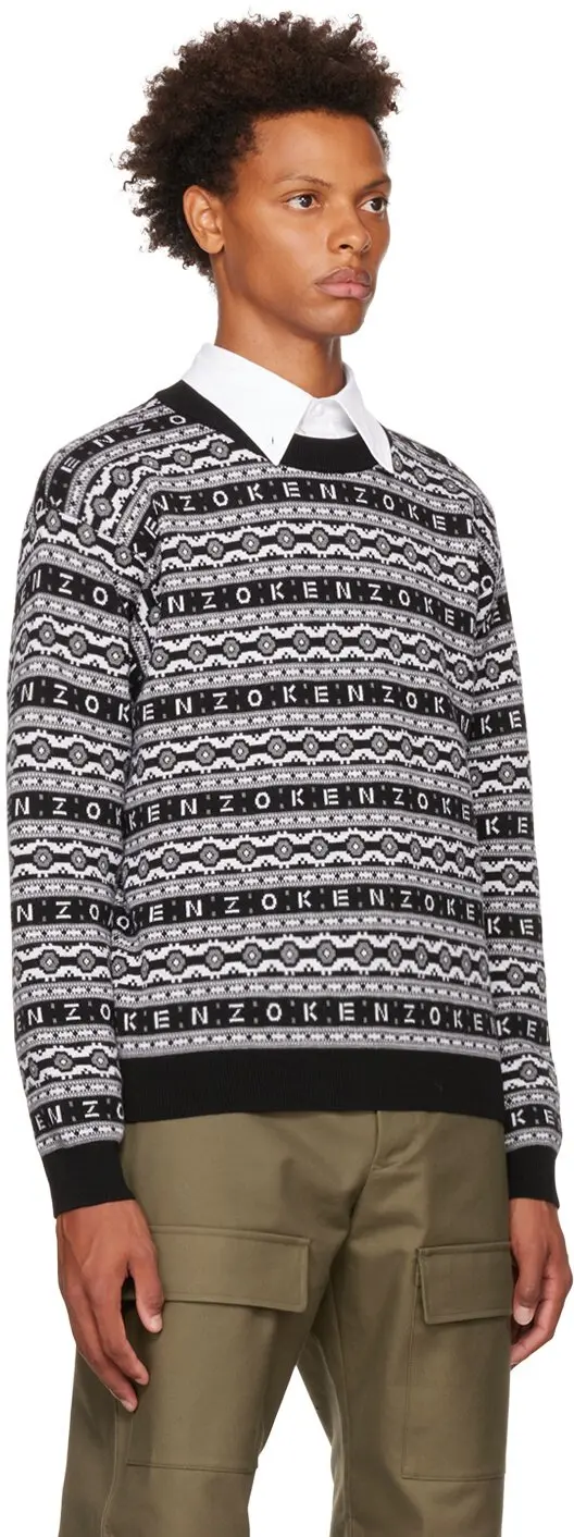 Kenzo Logo Jacquard Knit Long-sleeved Jumper