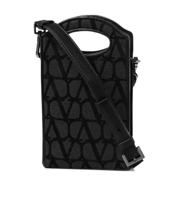 Valentino Garavani Logo Strap Satchel - Black