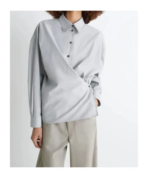 LEMAIRE Long Sleeve Twisted Shirt - Mist