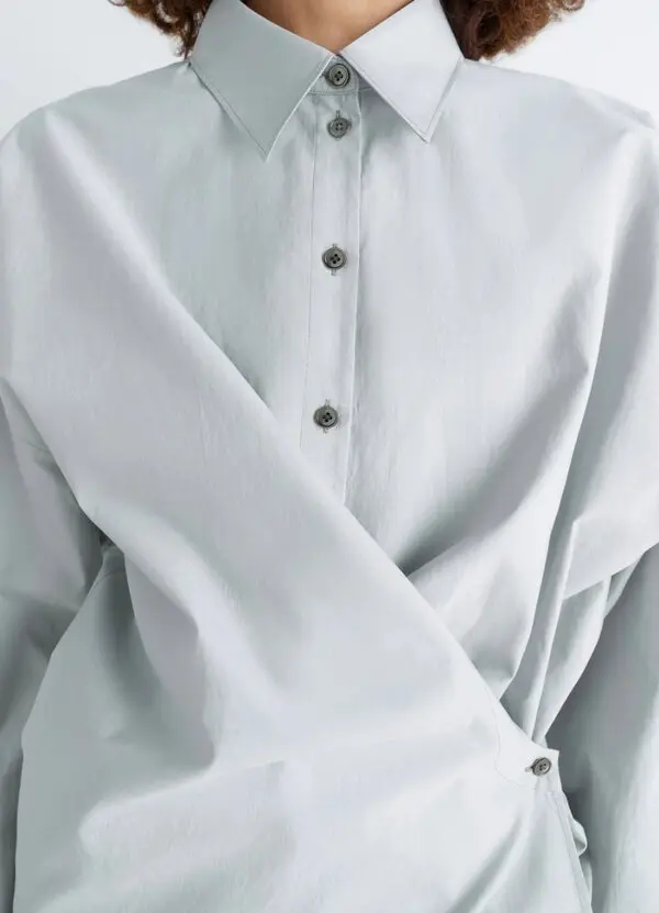 LEMAIRE Long Sleeve Twisted Shirt - Mist