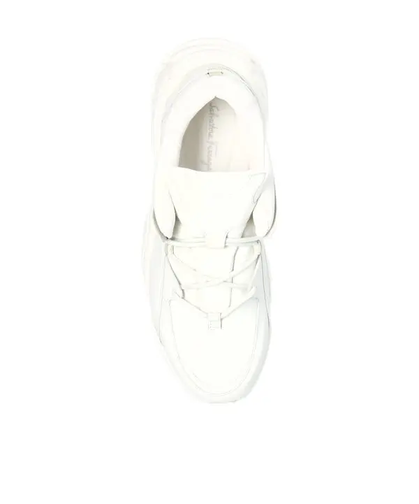 FERRAGAMO Round Toe Lace-up Sneakers