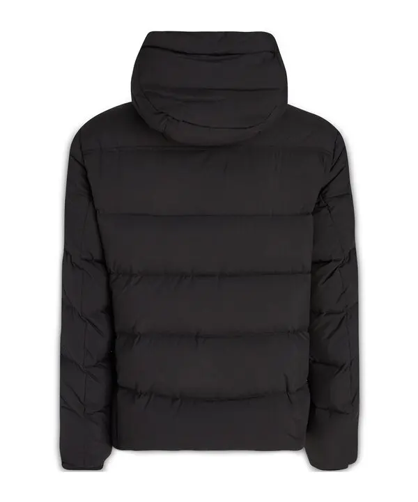 MOORER Quilted Hooded Jacket With Zipper Closure - Black