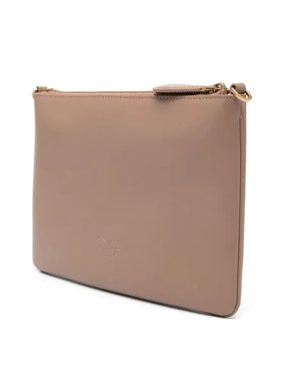 Pinko Classic Flat Love Simply Crossbody Bag - Nude