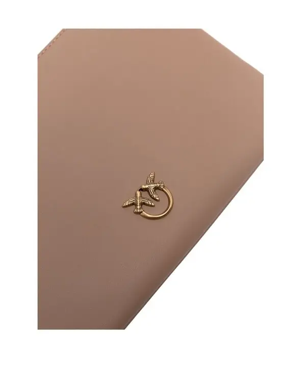 Pinko Classic Flat Love Simply Crossbody Bag - Nude