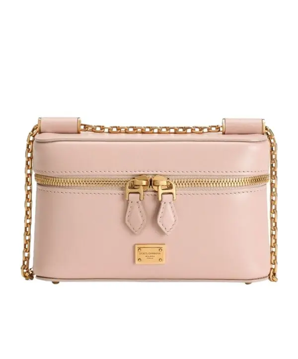 Dolce & Gabbana Sicily Logo Plaque Crossbody Bag - Blush