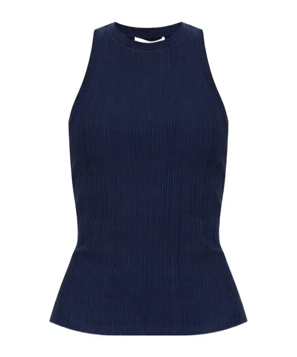 Victoria Beckham Sleeveless Ribbed Round Neck T-shirt
