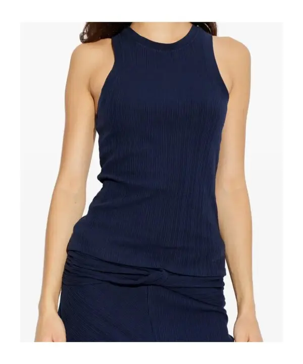 Victoria Beckham Sleeveless Ribbed Round Neck T-shirt