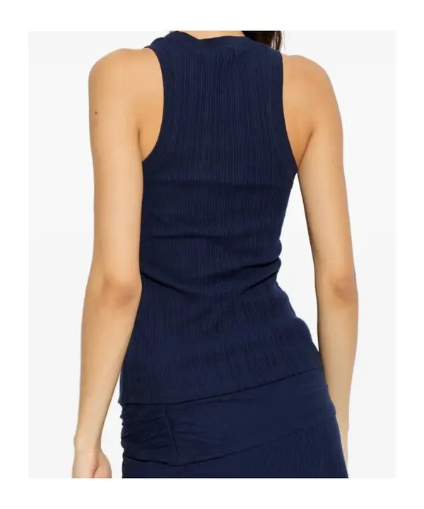 Victoria Beckham Sleeveless Ribbed Round Neck T-shirt